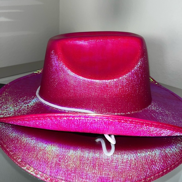 illuma | Accessories | Dark Pink Holographic Cowgirl Hat | Poshmark